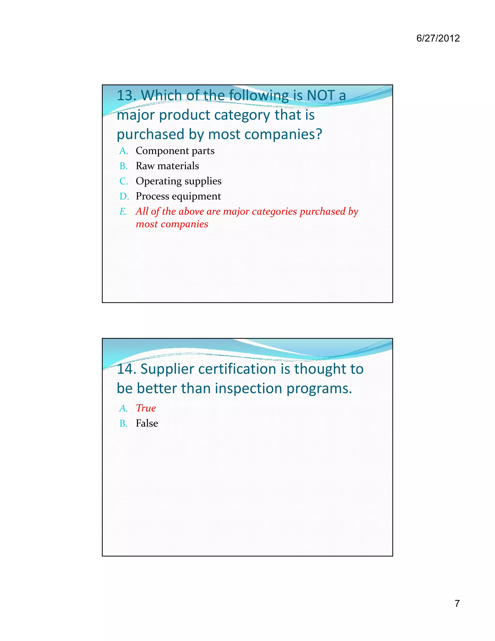 98383810 inventory-and-scm-mc qs | PDF | Logistics | Business