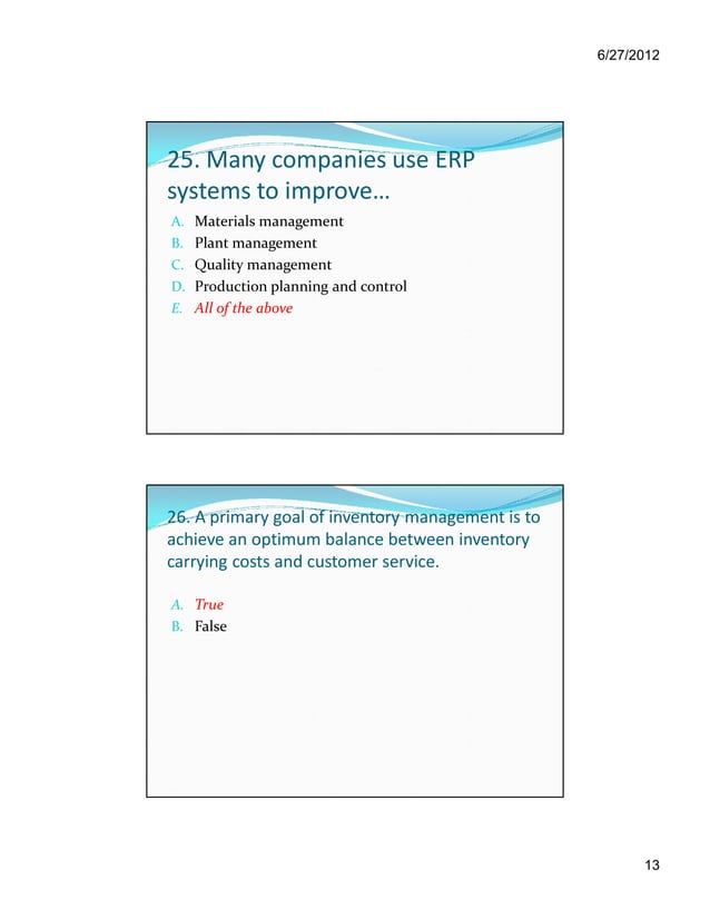 98383810 inventory-and-scm-mc qs | PDF | Logistics | Business