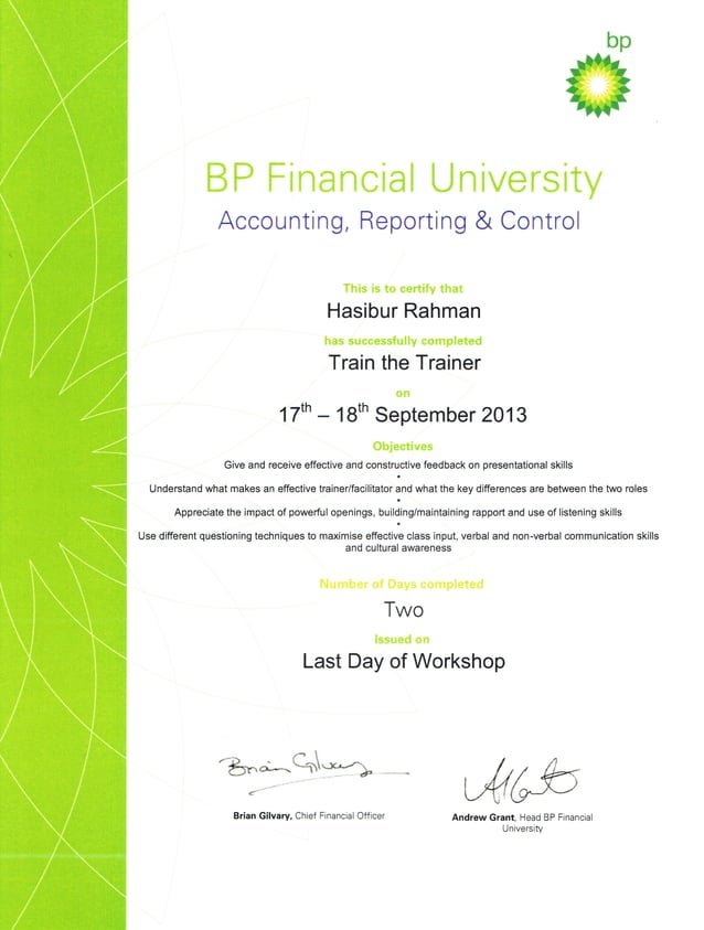 Train the Trainer - BP Financial University | PDF
