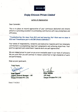 Appreciation Letter | PDF | Human Resources | Business