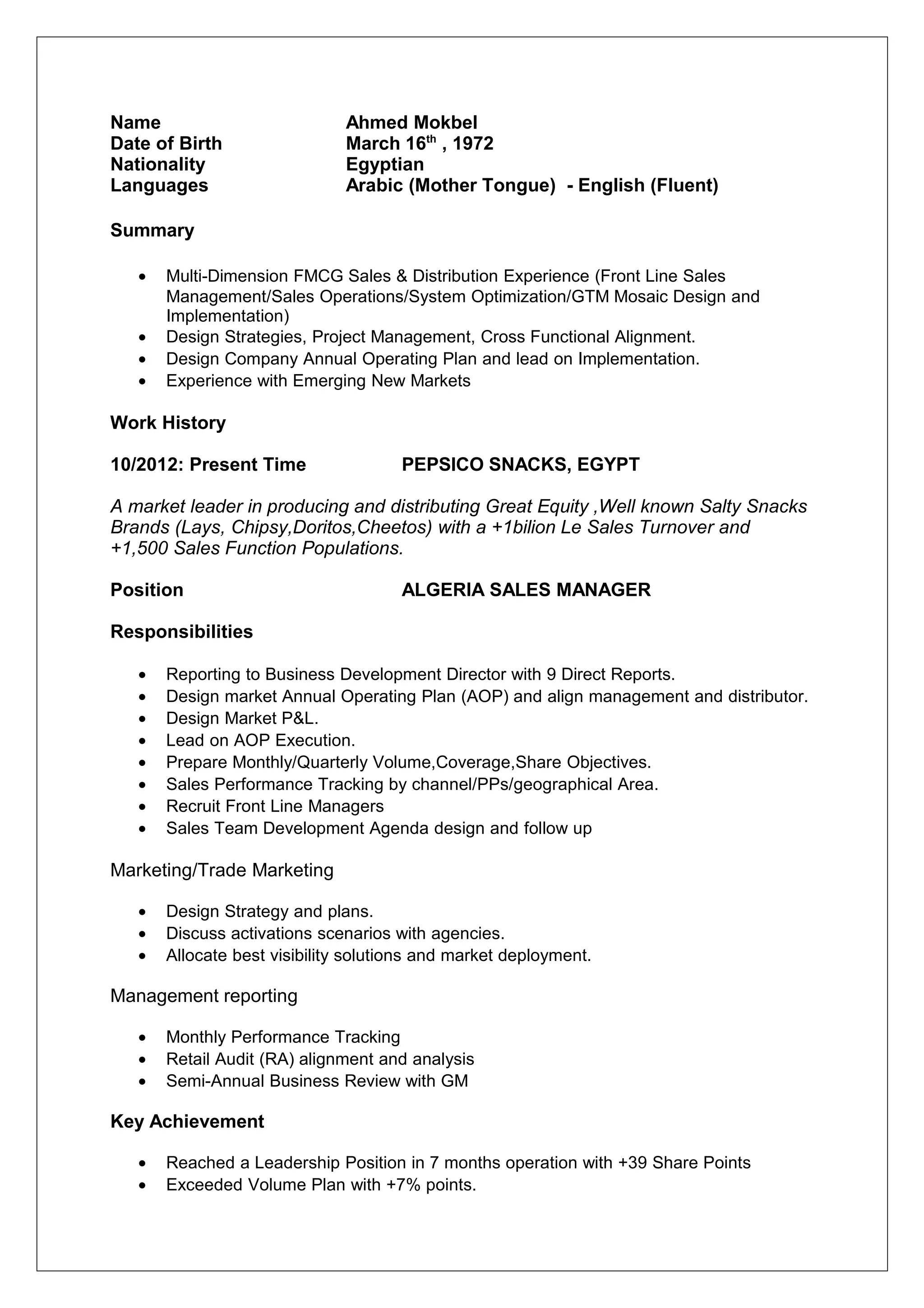 AHMED MOKBEL CV MCC-Update | DOC