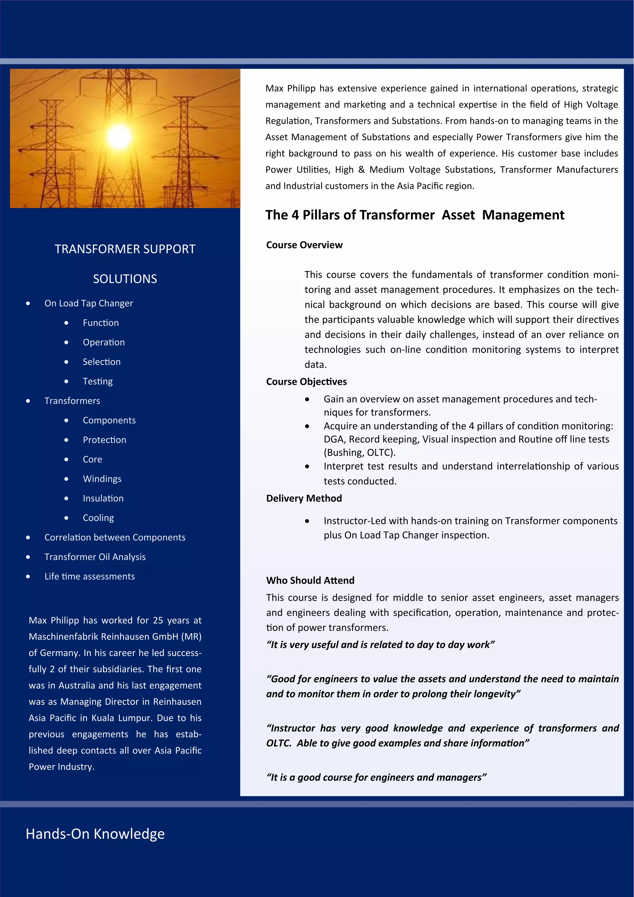 MPC Transformer Asset Management Brochure | PDF
