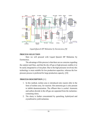 INDUSTRIAL PRODUCTION OF MELAMINE Final | PDF