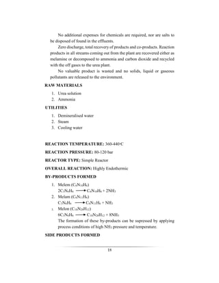 INDUSTRIAL PRODUCTION OF MELAMINE Final | PDF