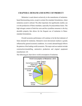INDUSTRIAL PRODUCTION OF MELAMINE Final | PDF