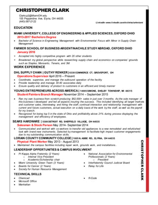 Christopher Clark Resume | DOCX
