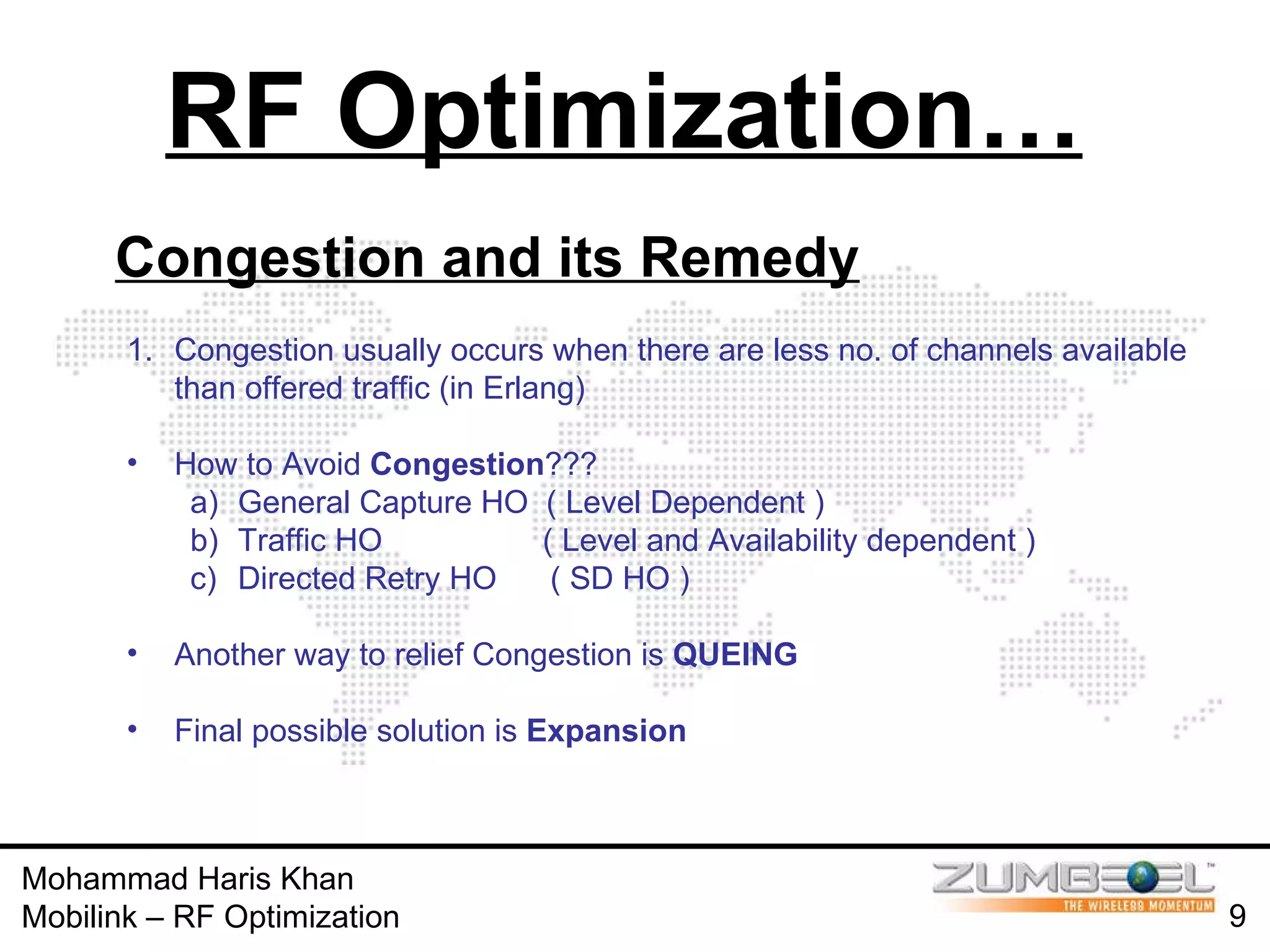 Presentation Rf Optimization And Planning | PPT