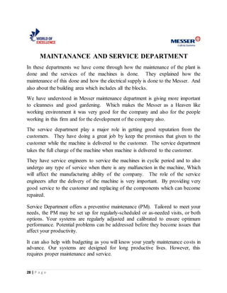 MESSER CUTTING SYSTEMS REPORT BY RAGHUL PALANISWAMY | DOCX