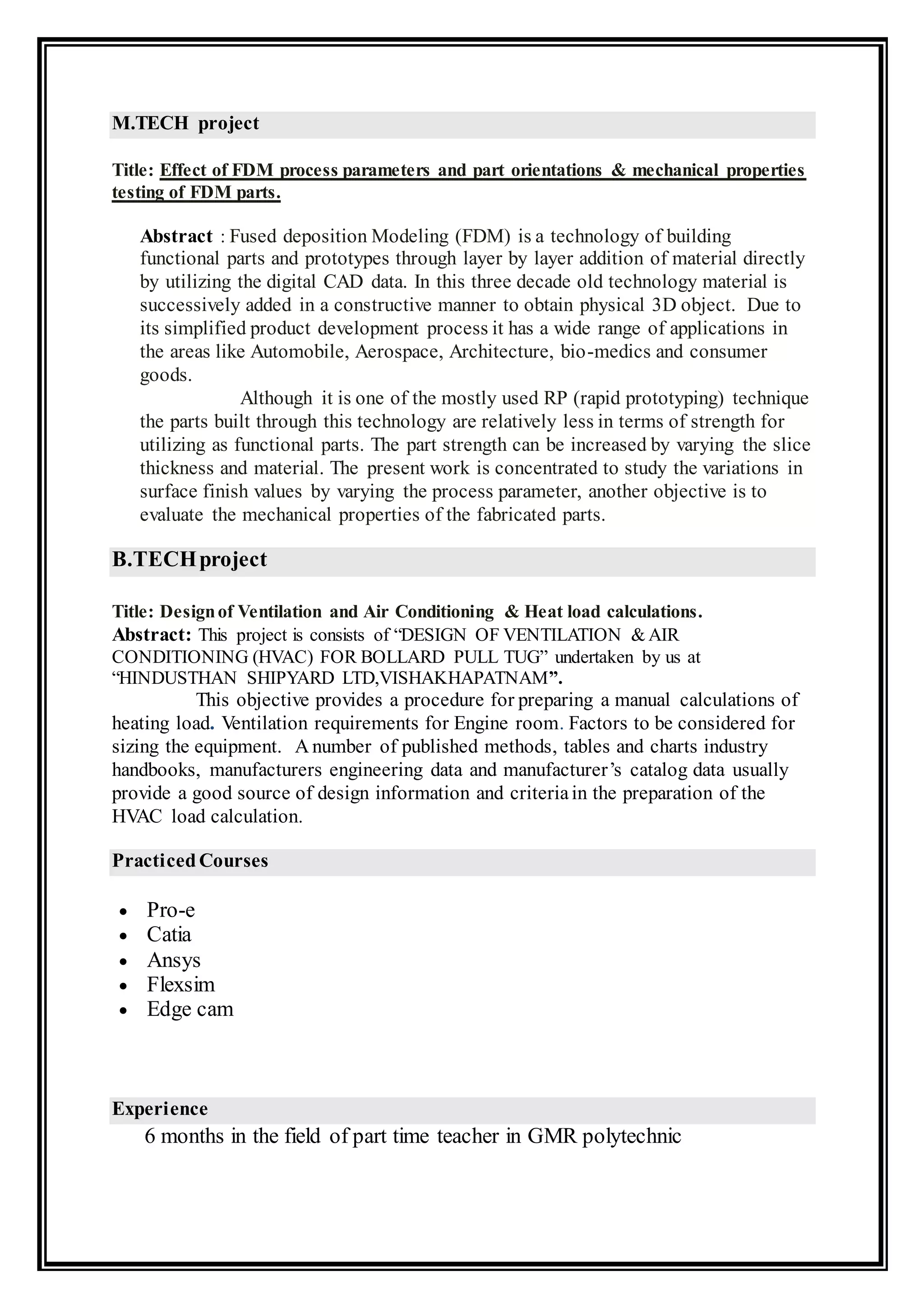 kishore resume - Copy | PDF