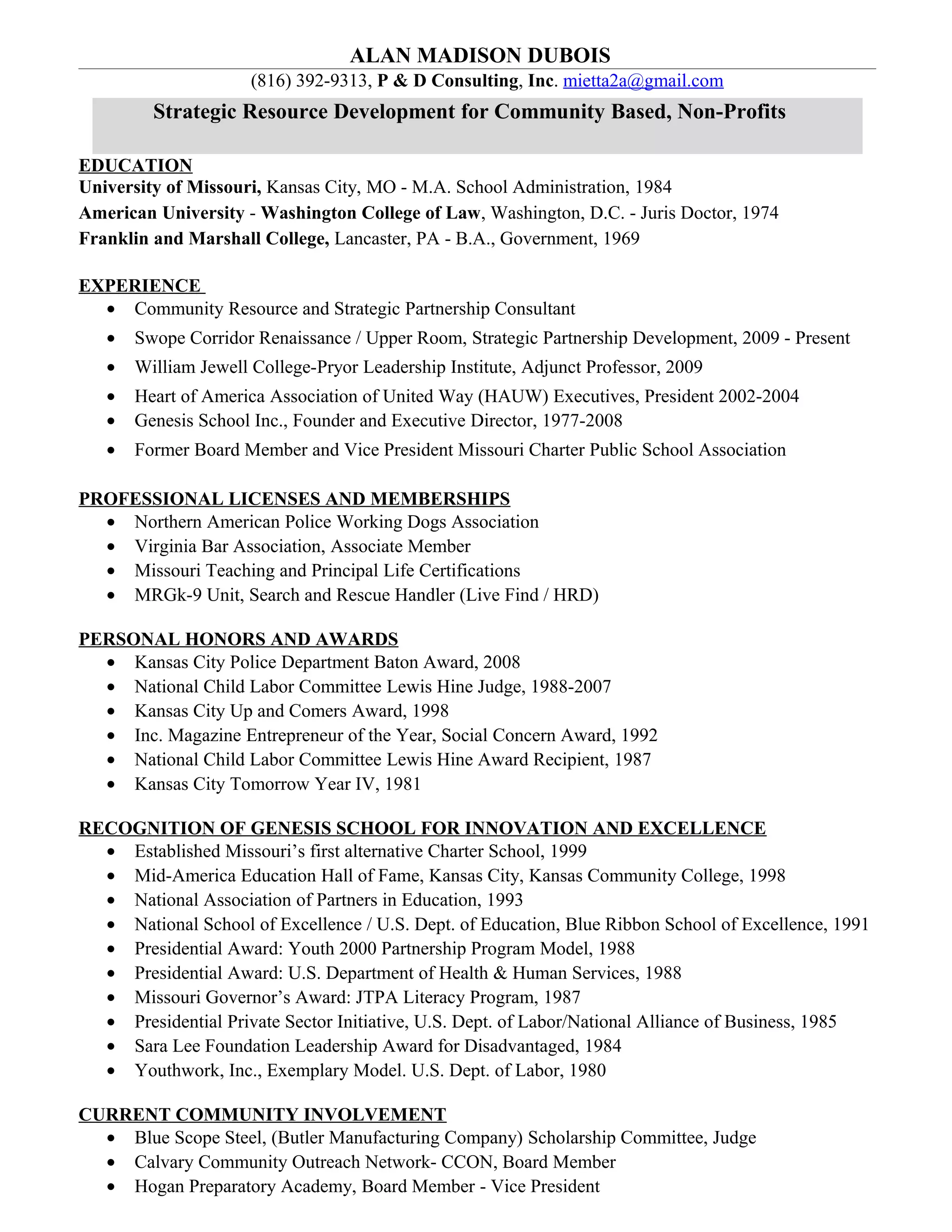 Alan Resume New Feb 2016 | DOC