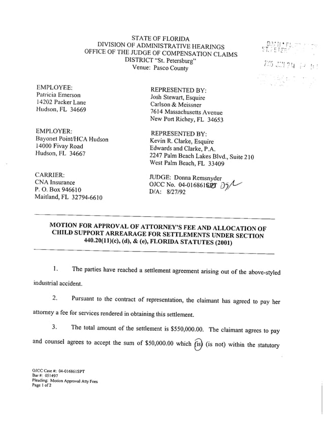 Emerson Settlement Order | PDF