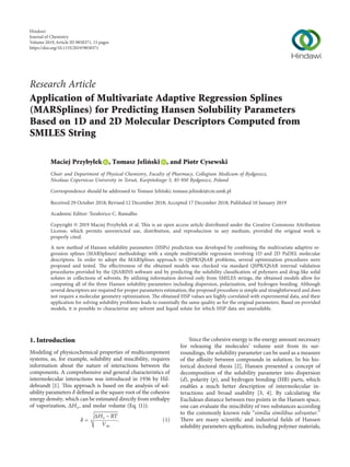 Application of Multivariate Adaptive Regression Splines (MARSplines ...