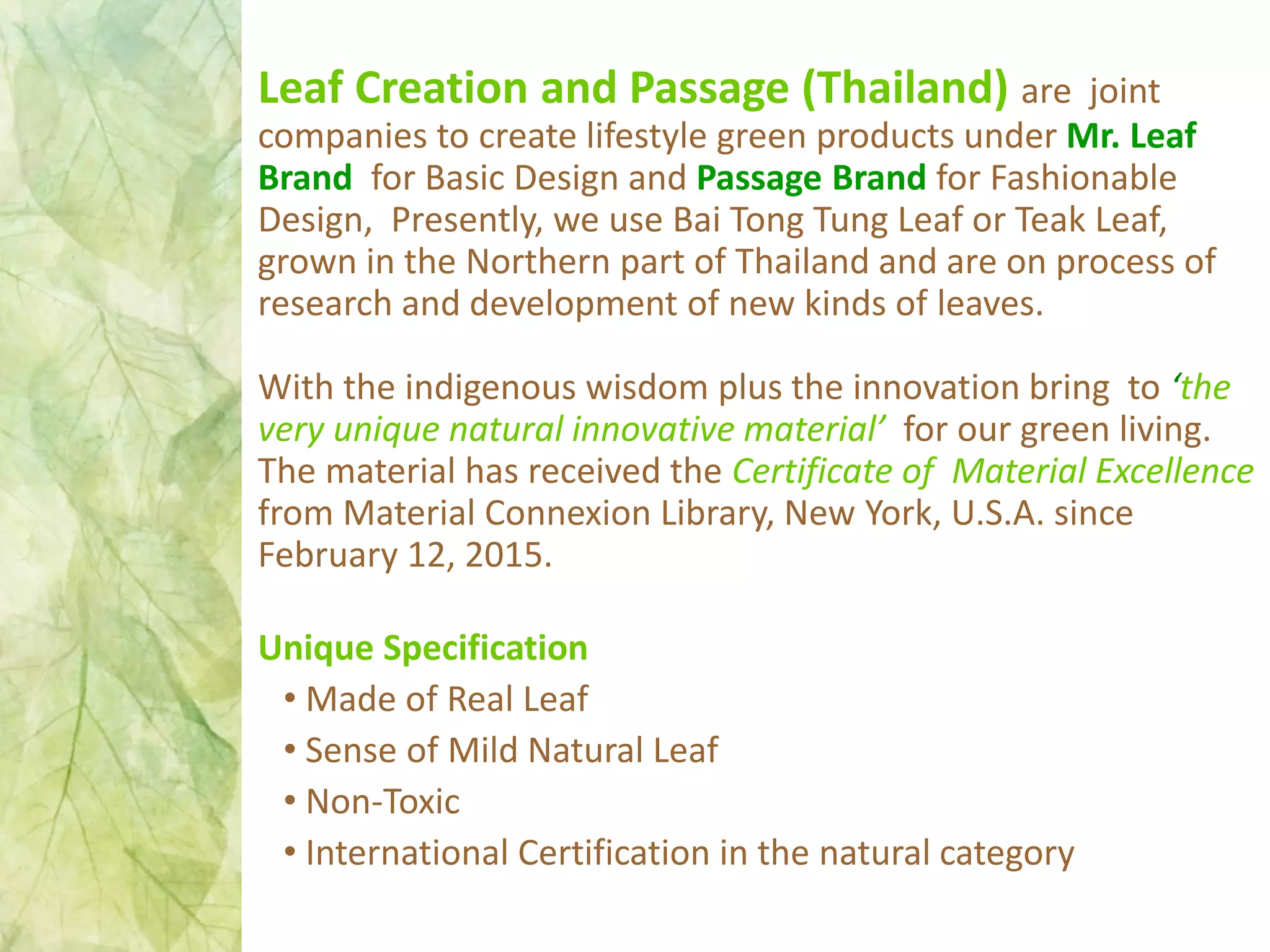 Leaf_Creation_Passage_Thailand_Proposal | PDF