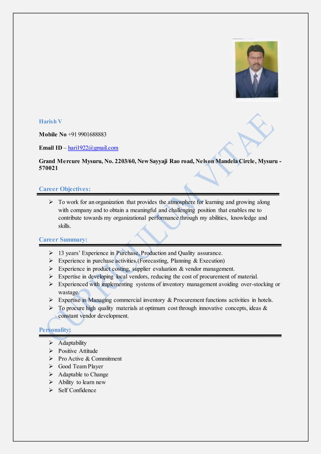 Final Resume Harish | PDF