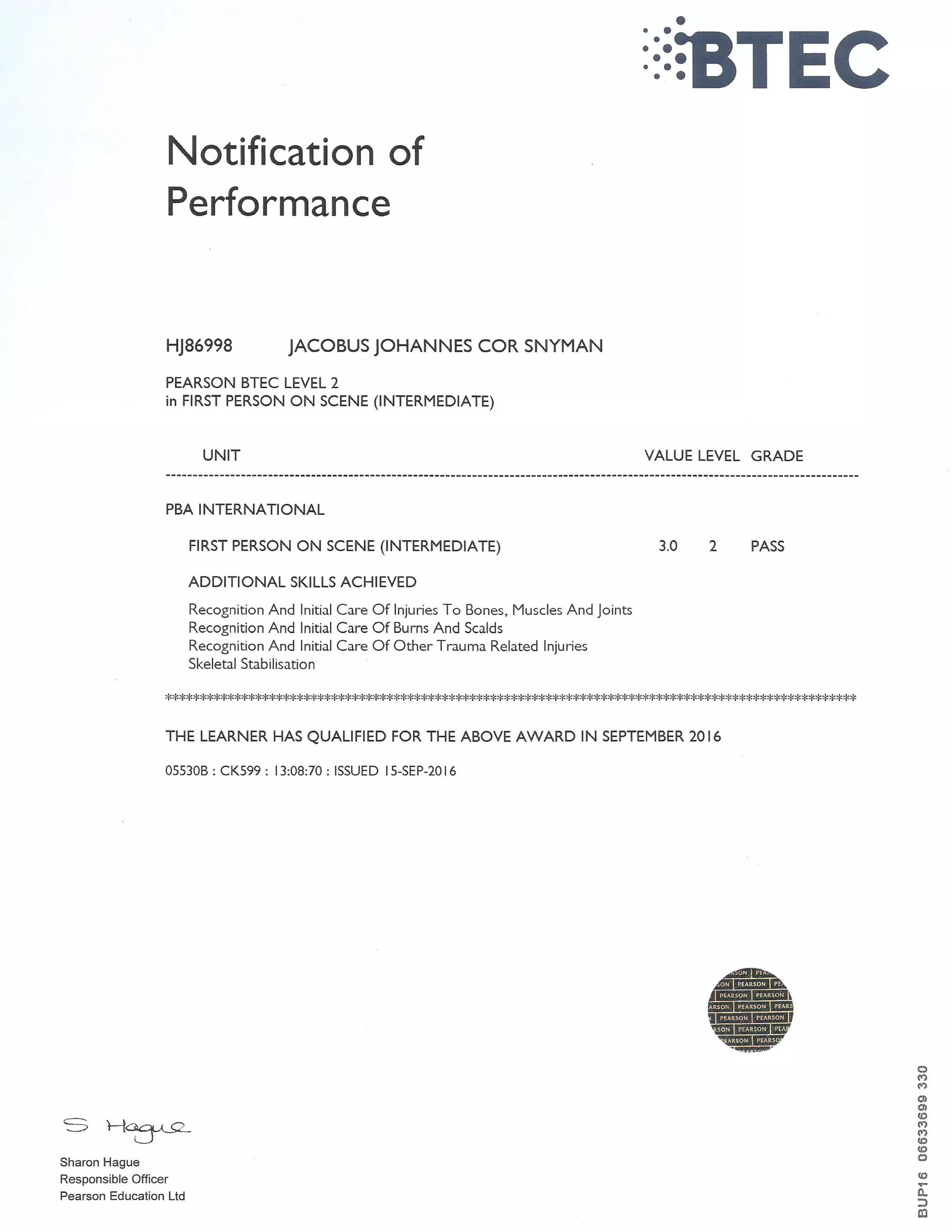 Pearsons-BTEC-LeveL 2 FPOS-1 | PDF