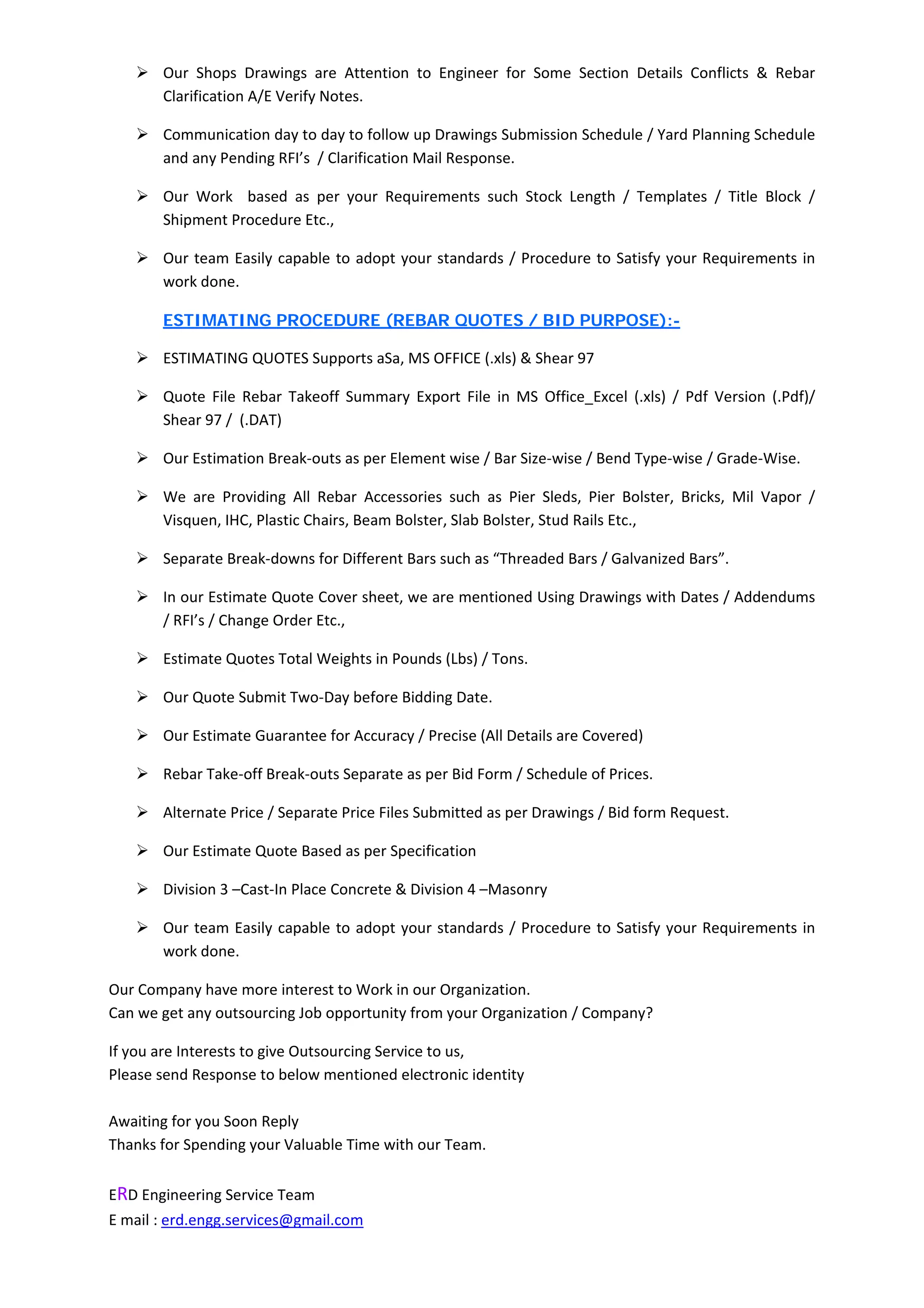 ERD Company Service Working Summary | PDF