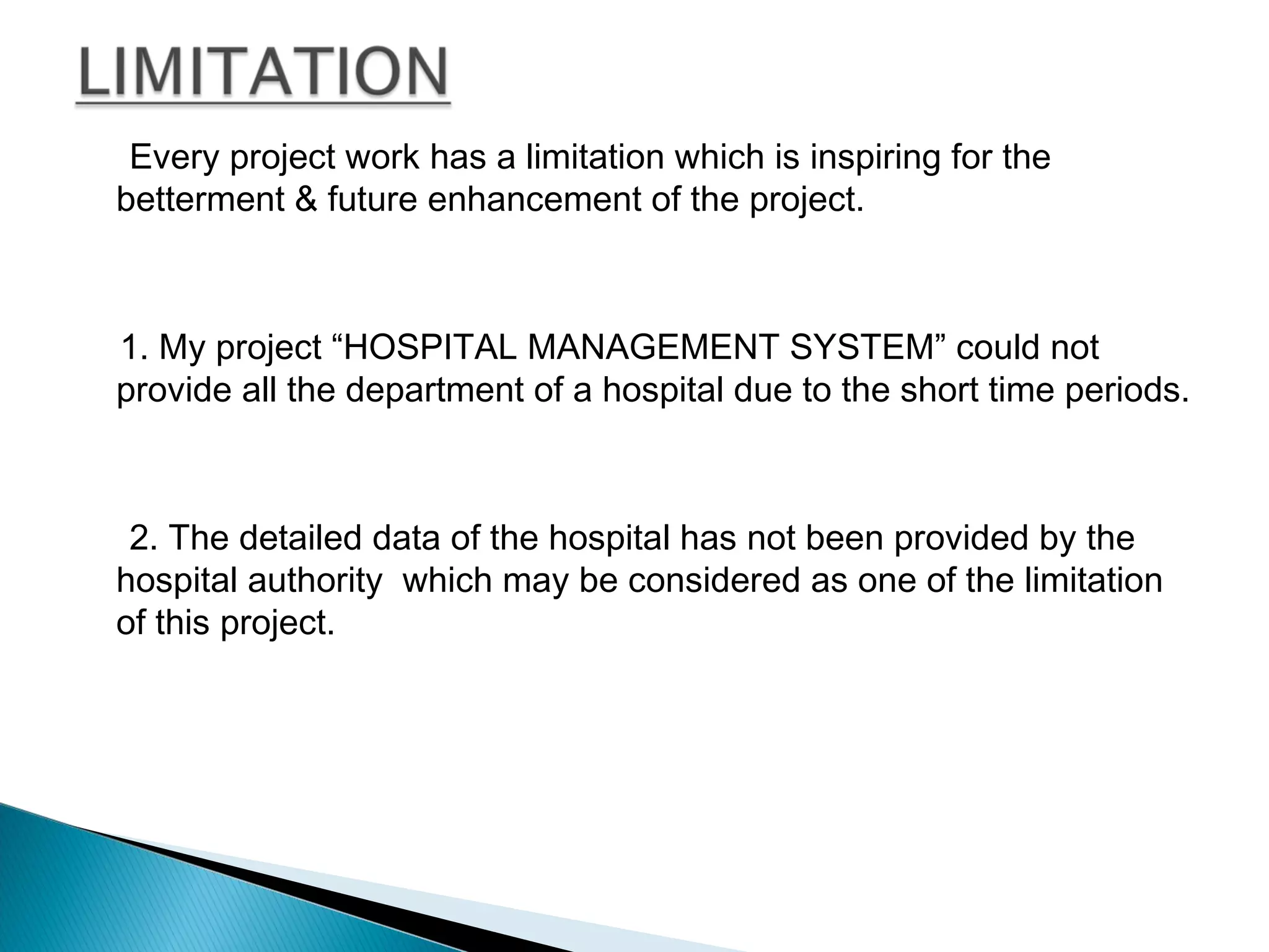HOSPITAL MANAGEMENT SYSTEM ppt | PPT