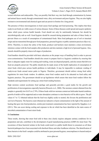 Microbial and Physicochemical Screening of Ready to Eat Street Foods | PDF