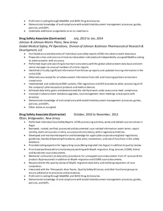 Michele_Ahmad_Resume2016 | DOCX | Pharmaceutical Industry | Industries