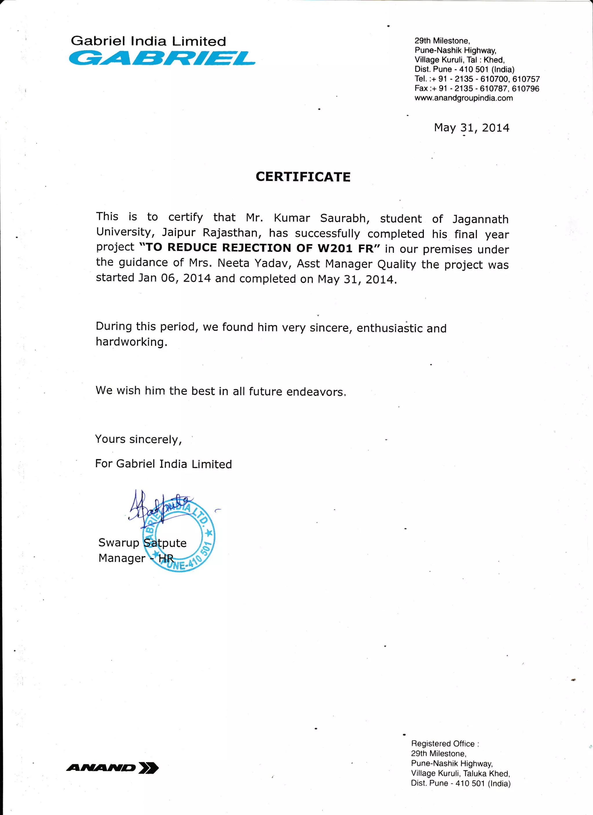GABRIEL INDIA LTD | PDF