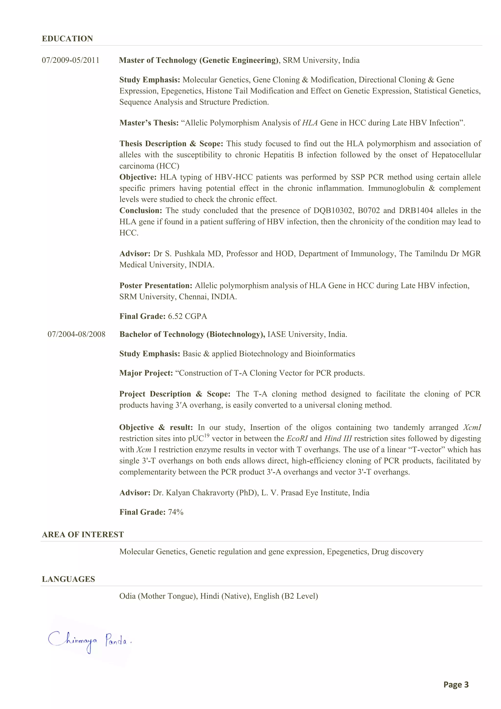 ChinmayPanda-CV | PDF