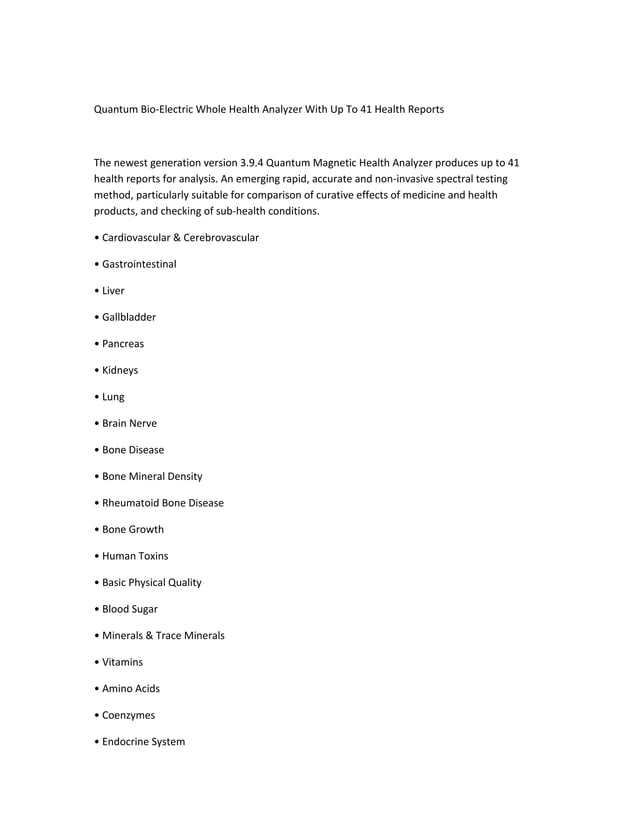 QMRA 41 tests | RTF | Medical Tests | Medical Health