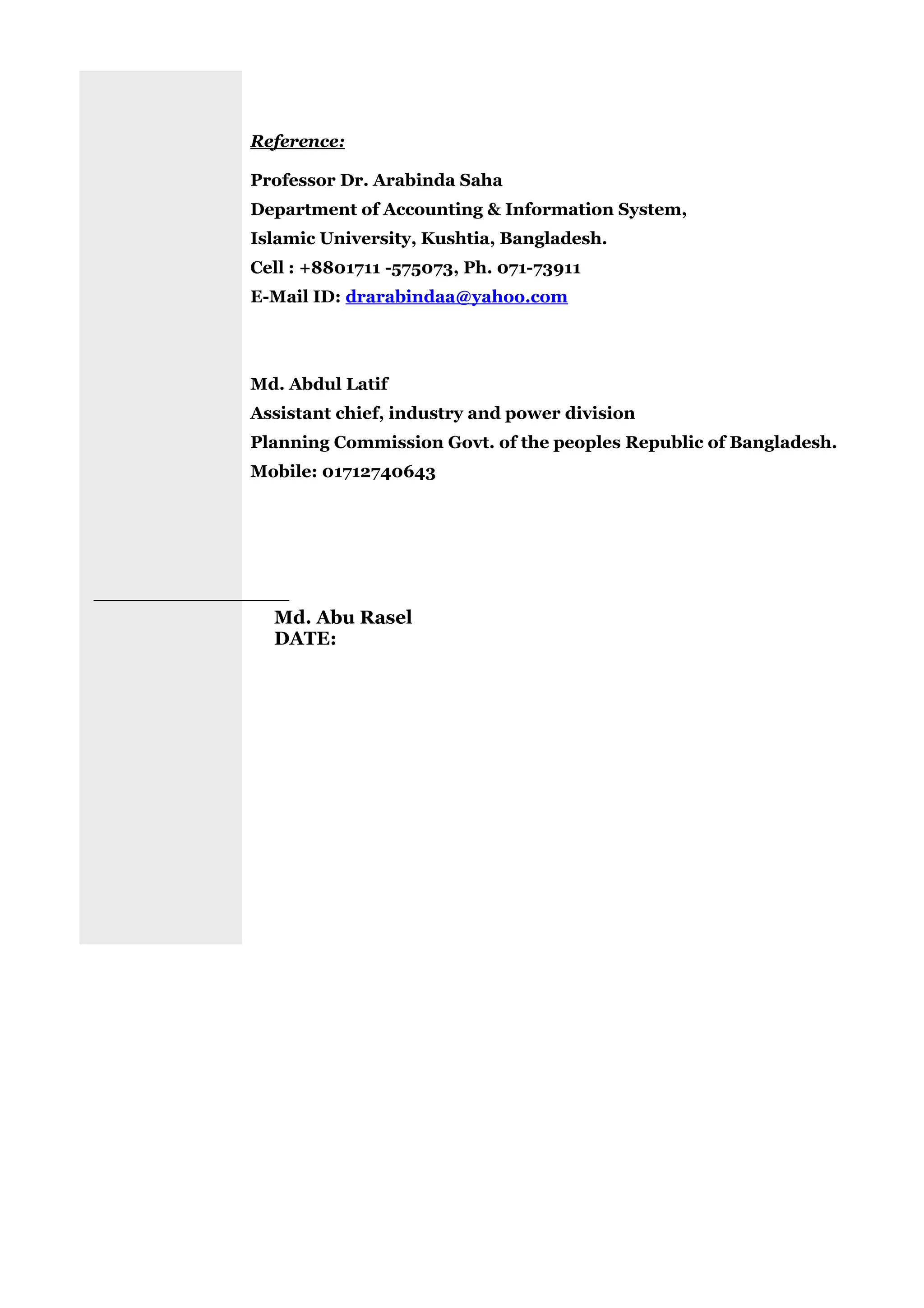 CV of Md. Abu Rasel | DOC