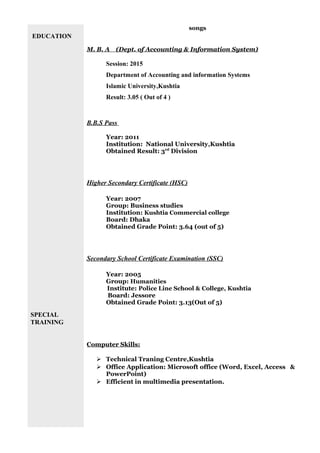 CV of Md. Abu Rasel | PDF