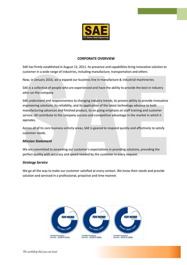 Company Profile - Div Project 2016 | PDF | Manufacturing Industry ...