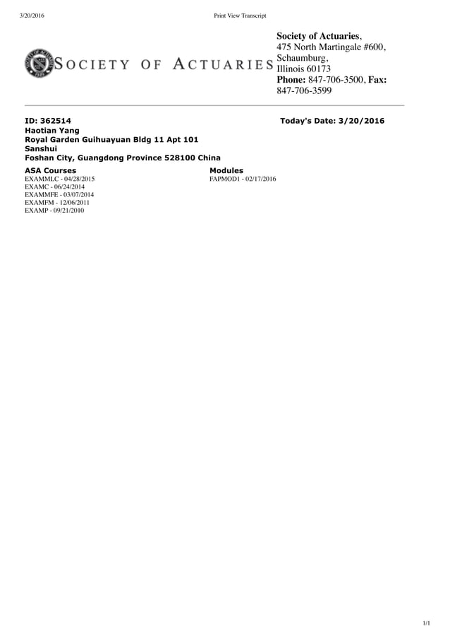 SOA Transcript | PDF