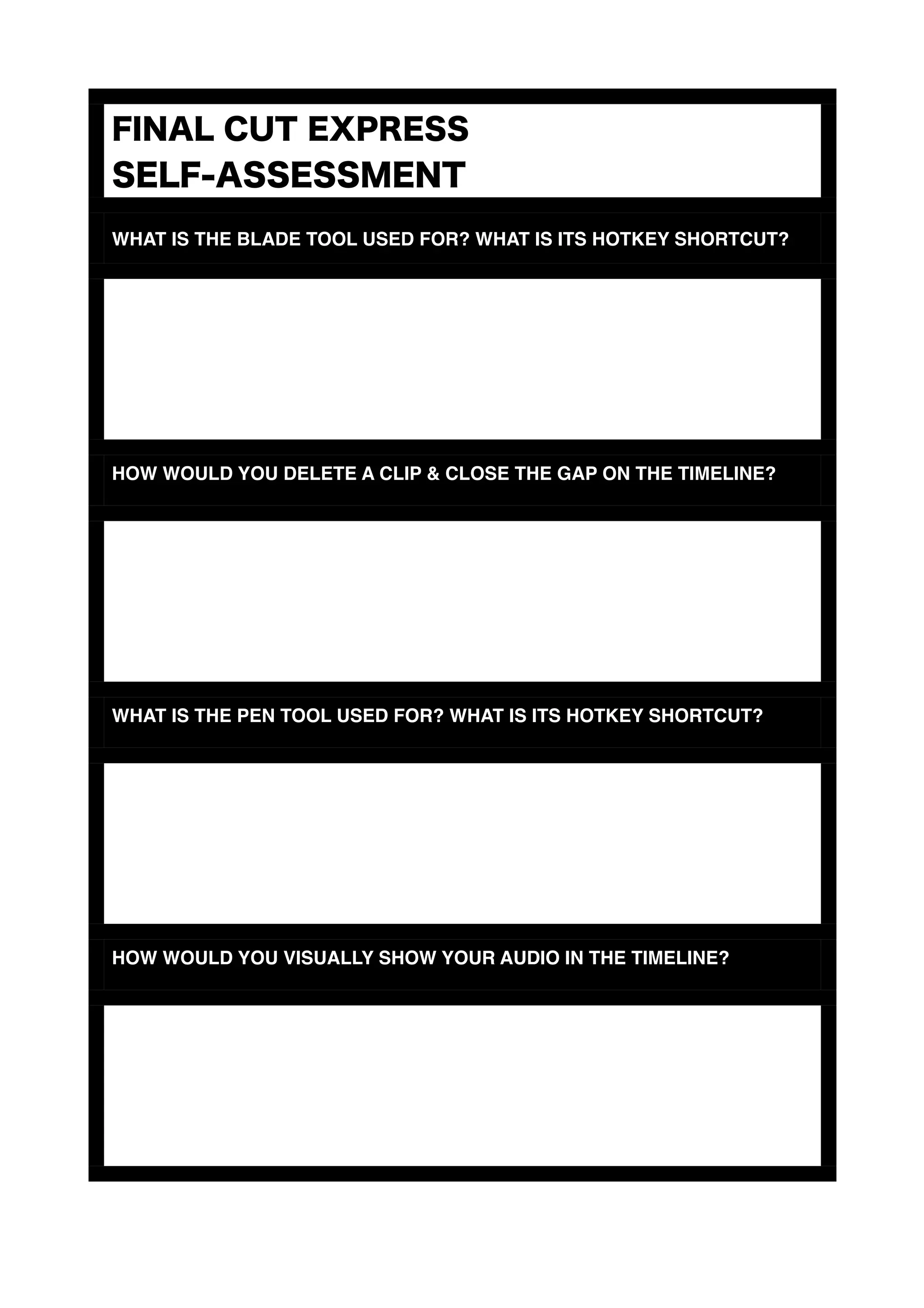 9870767 Final Cut Selfassessment Pdf 