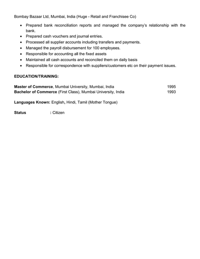 Jaya Jag resume | PDF