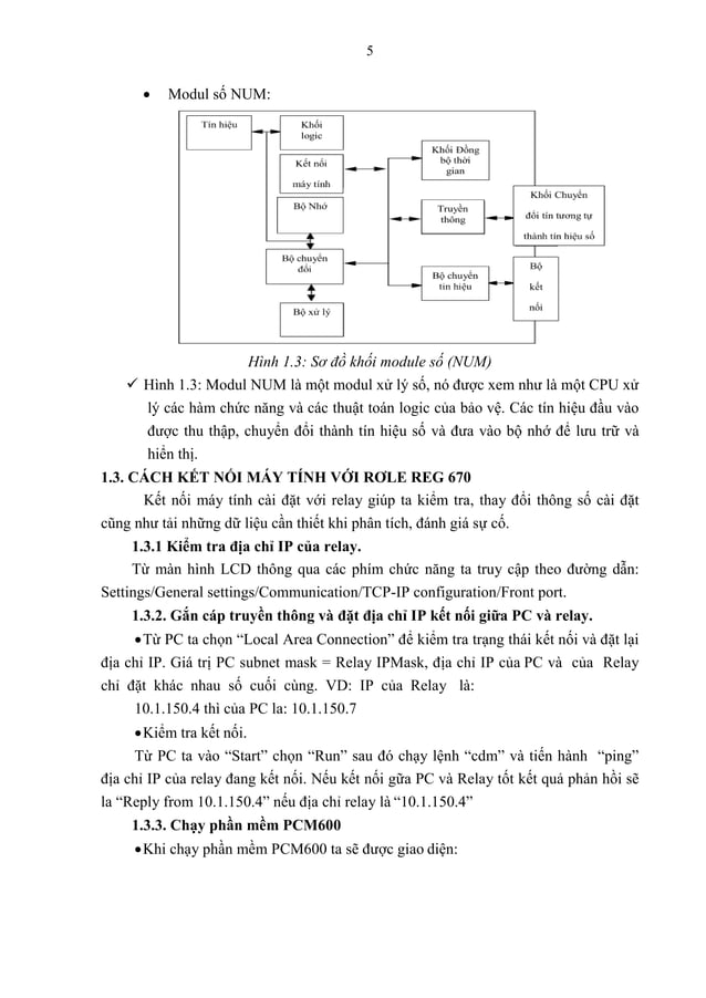 PHÂN TÍCH ĐÁNH GIÁ RƠLE REG 670 BẢO VỆ MÁY PHÁT NHÀ MÁY THỦY ĐIỆN ĐỒNG NAI 3 - 9876328432 | PDF