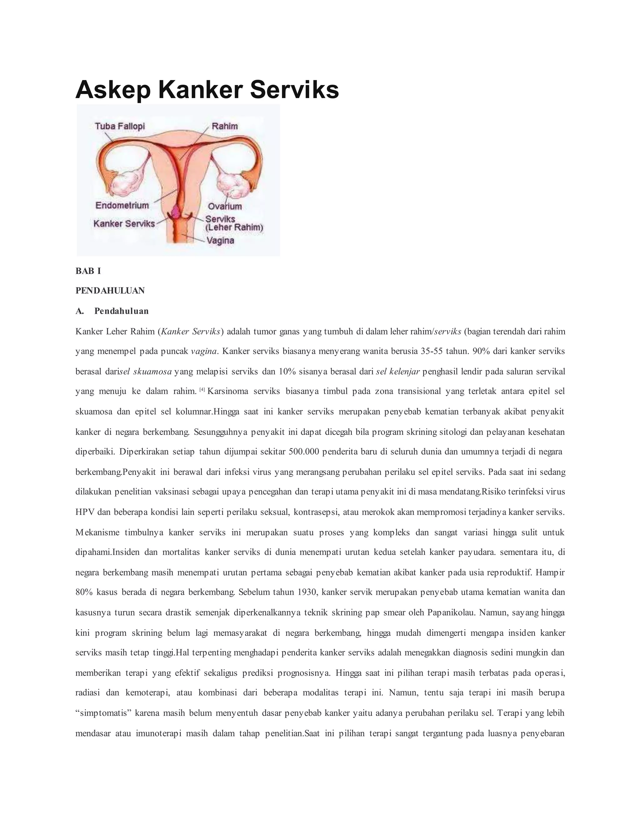 98769633 asuhan-keperawatan-kanker-serviks-1 | DOCX