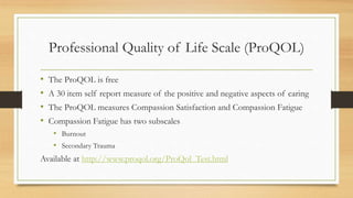 Counter-Transferce and Compassion Fatigue in Crisis Work | PPTX