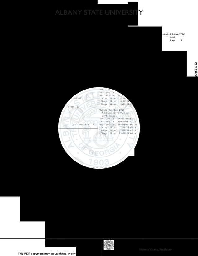 completed-transcript-9583762 ASU | PDF