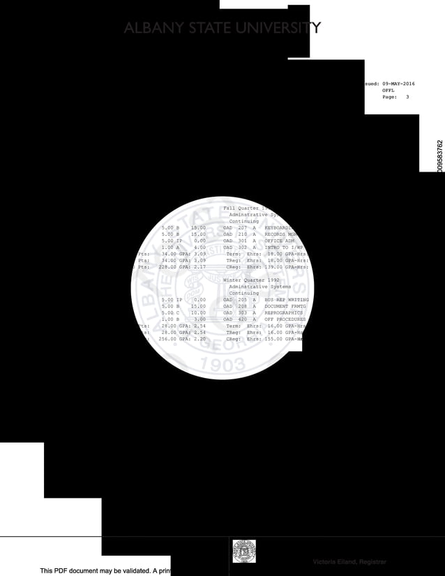 completed-transcript-9583762 ASU | PDF