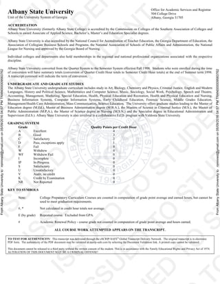 completed-transcript-9583762 ASU | PDF