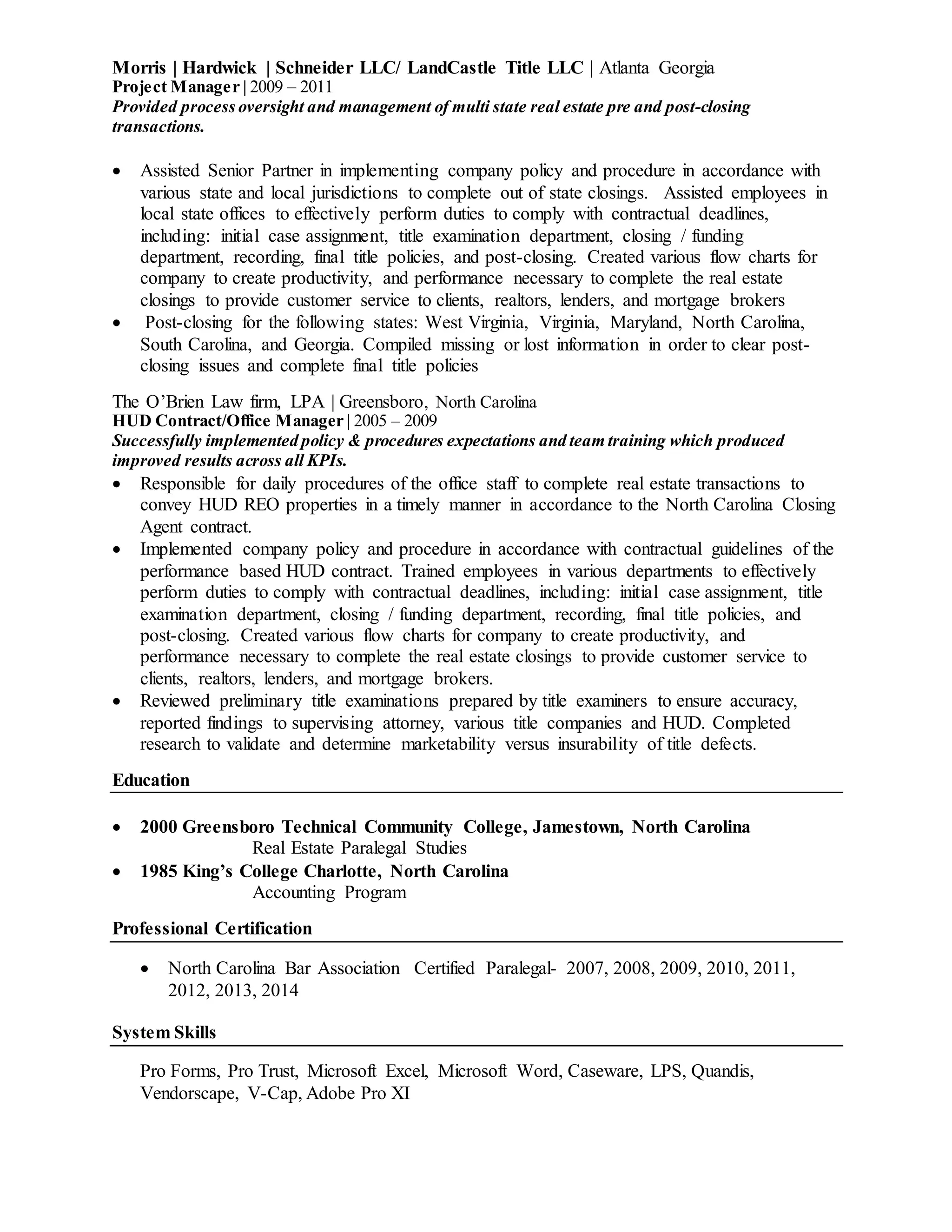 Renee DeAngelo Professional Resume 2015 | DOCX