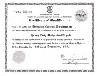 Trade Qualification Certificates | PDF | Vocational Training | Careers