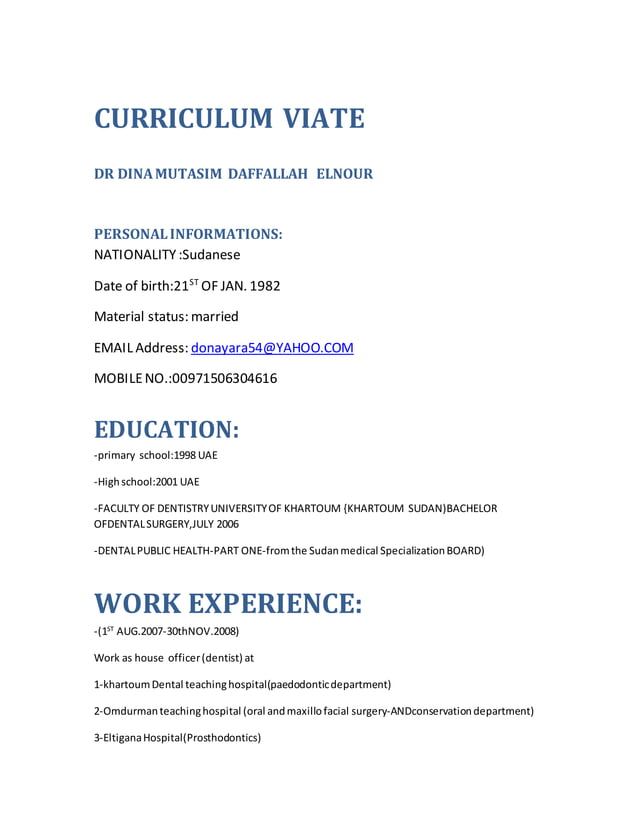dr. dina cv | DOCX