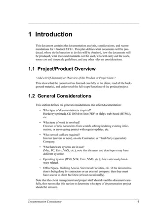 Documentation Plan Example | PDF
