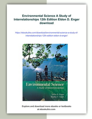 Environmental Science A Study of Interrelationships 12th Edition Eldon ...