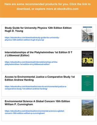 Environmental Science A Study of Interrelationships 12th Edition Eldon ...
