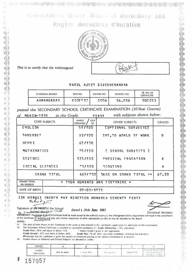 SSC MARKSHEET | PDF