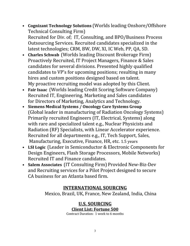 LI Resume for Jan Conti Sr Contract Tech Recruiter | PDF