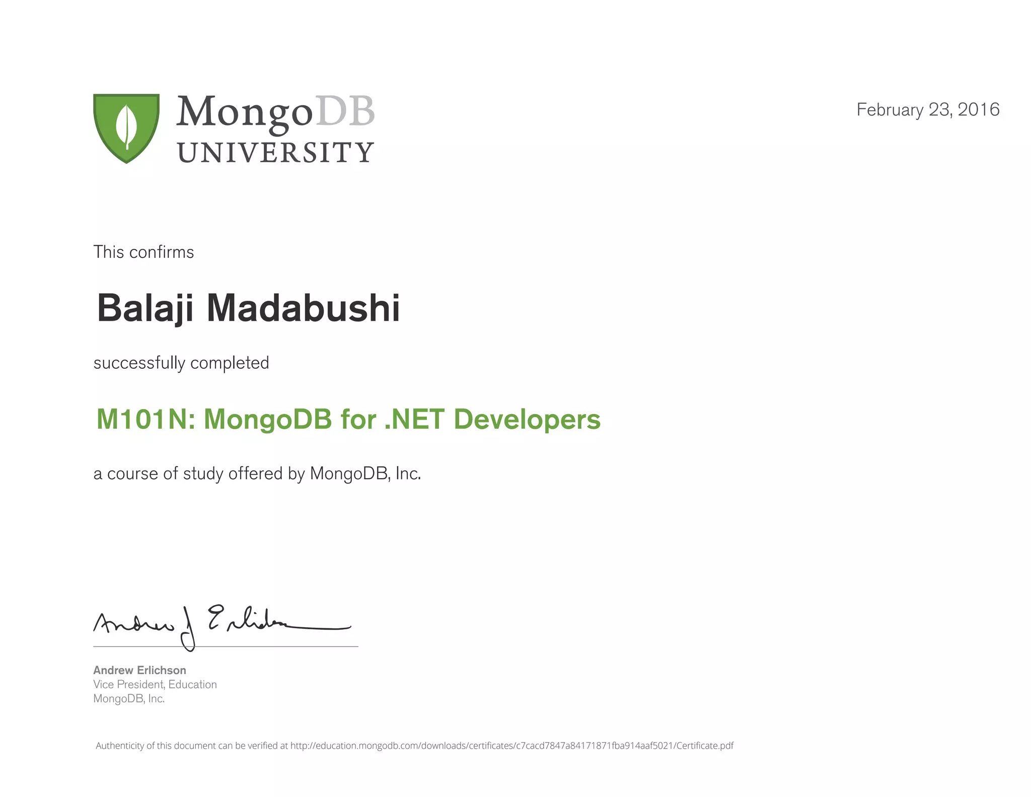 MongoDBCertificate | PDF