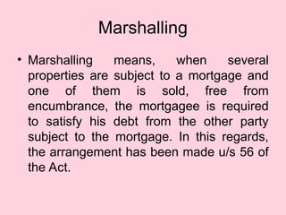 Marshalling PPT Law contract law property law | PPT