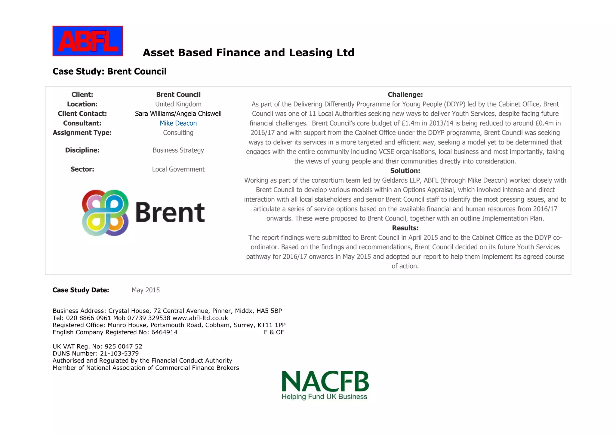 ABFL Case Study - Brent Council Final v1 | PDF