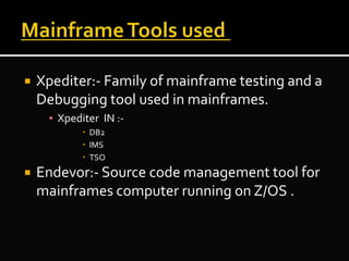 Mahati's PPT Mainframes | PPTX | Computing | Technology & Computing